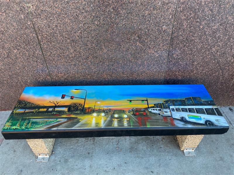 City of Brandon unveils two colourful bus benches in the downtown | 94. ...